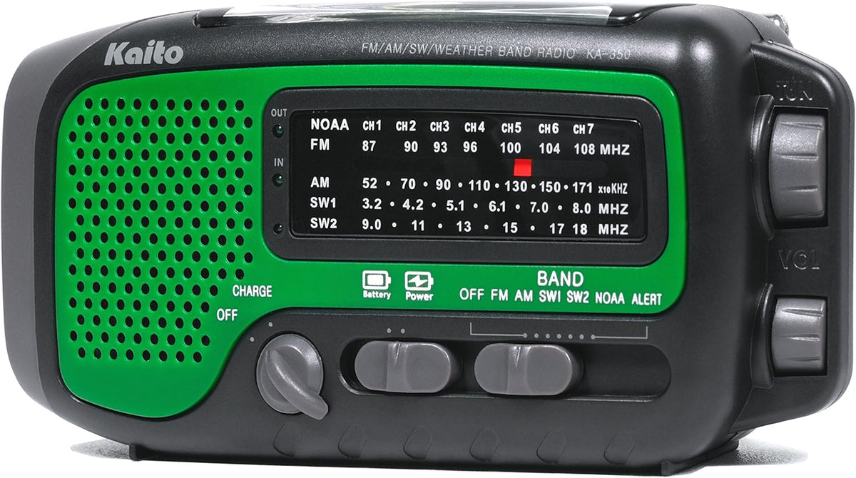 Used Kaito KA350 Solar Crank AM FM Shortwave Weather Radio with Alert ...