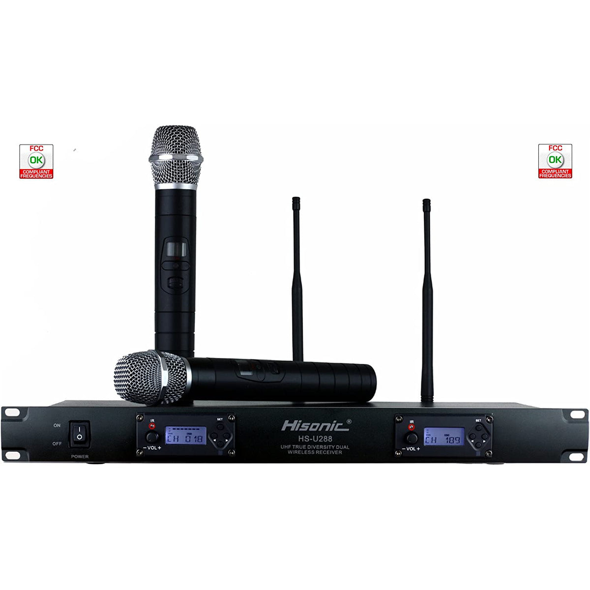 New Hisonic HSU288 Dual UHF True Diversity 200-Ch Wireless Microphone ...