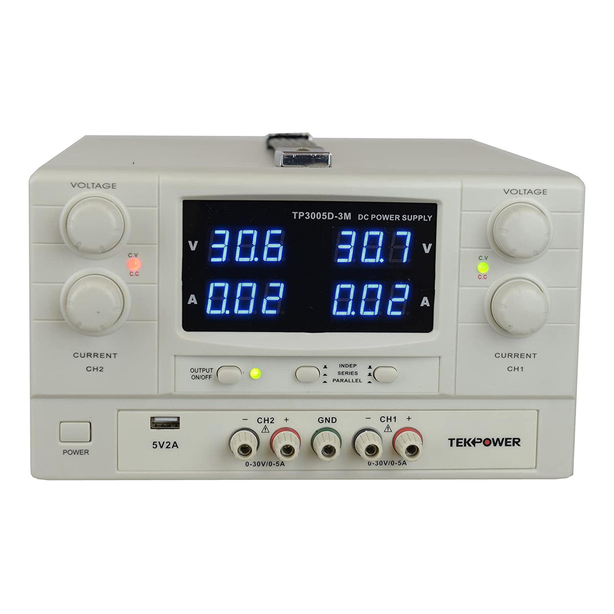 TekPower TP3005D-3M DC Power Supply Adjustable 0-30V 0-5A Dual Outputs ...
