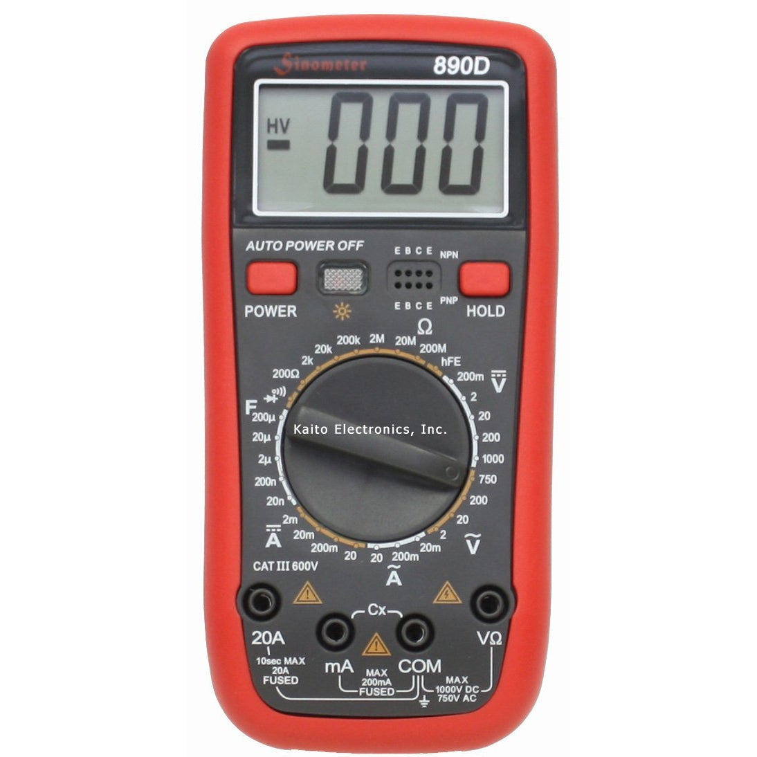 Sinometer 890D AC/DC 20A Digital Multimeter – Kaito Electronics Inc