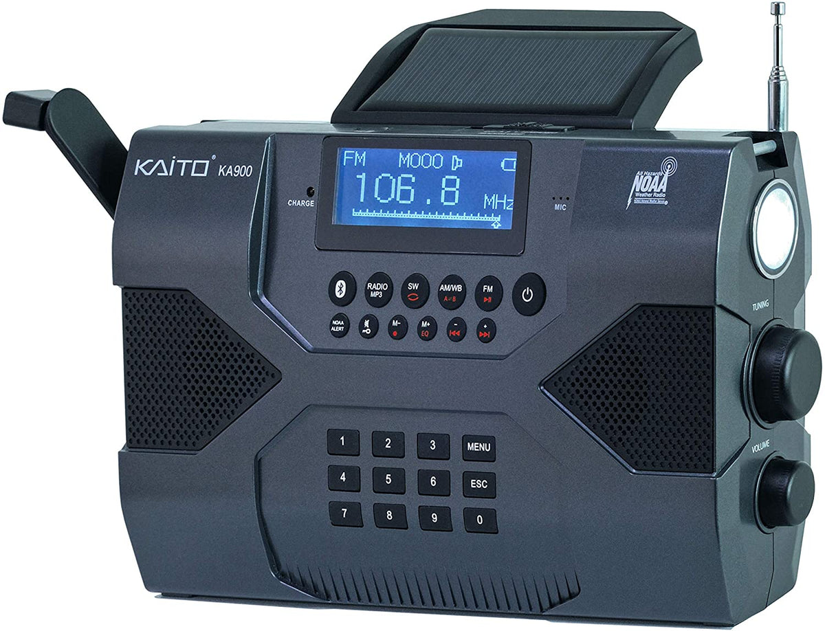 Kaito Emergency Radio Voyager Max KA900 Digital Solar Dynamo Crank AM ...