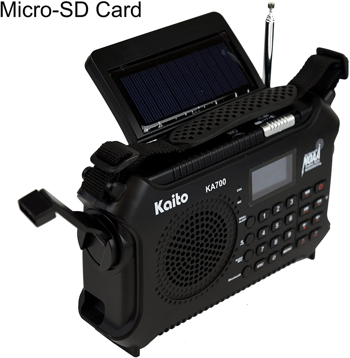 Kaito KA700 AM FM NOAA Weather Radio Recorder Bluetooth Dynamo & Solar ...