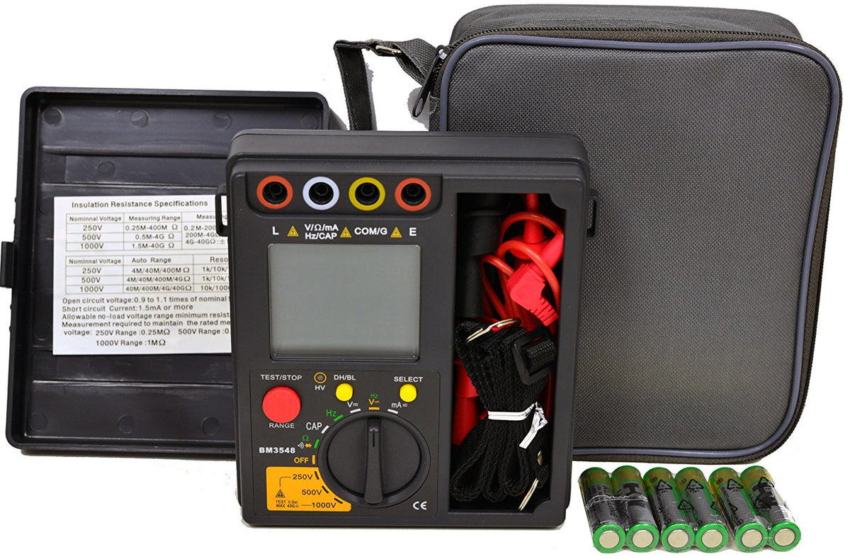 Sinometer BM3548 Digital Multimeter & Insulation Tester, 40 GOhm Maxim ...