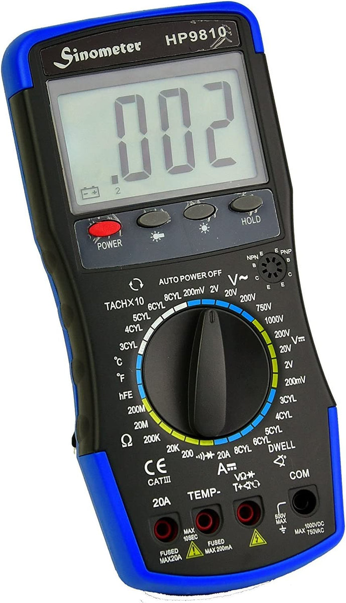 Sinometer HP9810 Automotive Digital Multimeter with Thermometer – Kaito ...