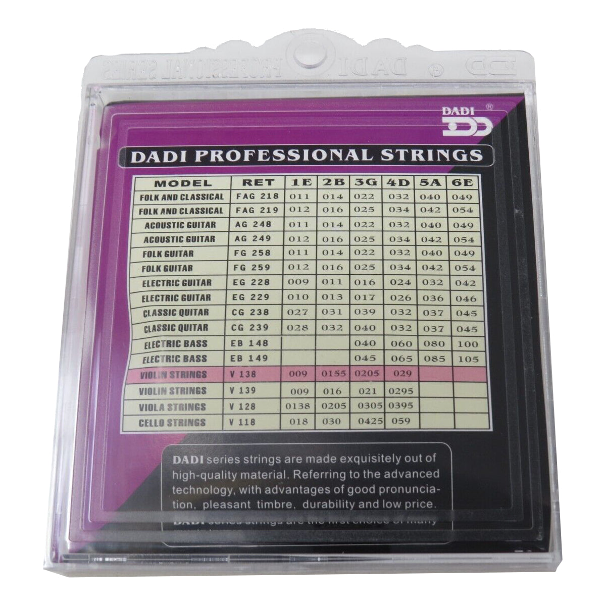 Steel Round Wound Extra Super Light Violin String V138 – Kaito ...